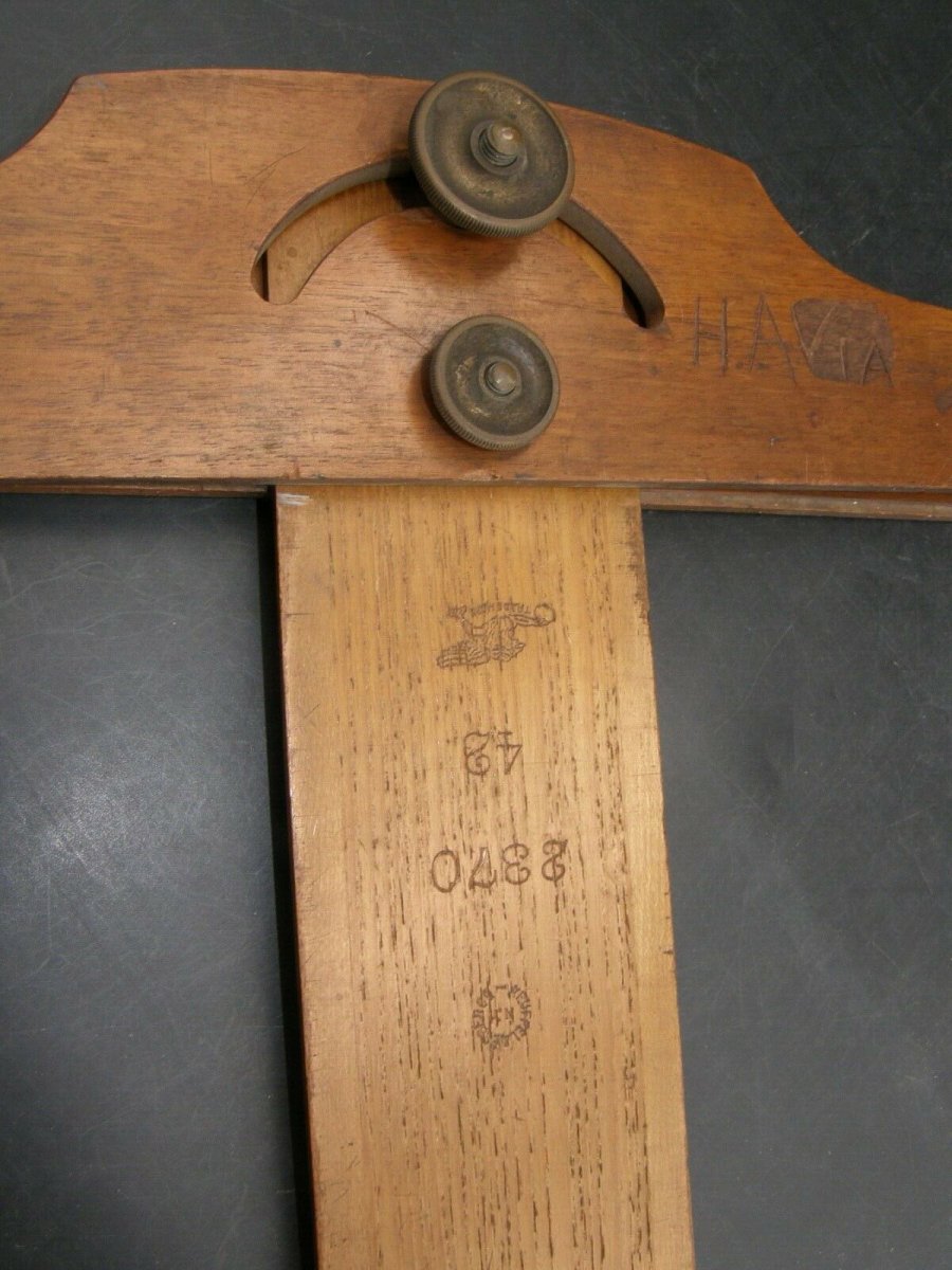 =SOLD= 0034:: 1930s T-Square 42"L mahogany wood, by Keuffel & Esser ...