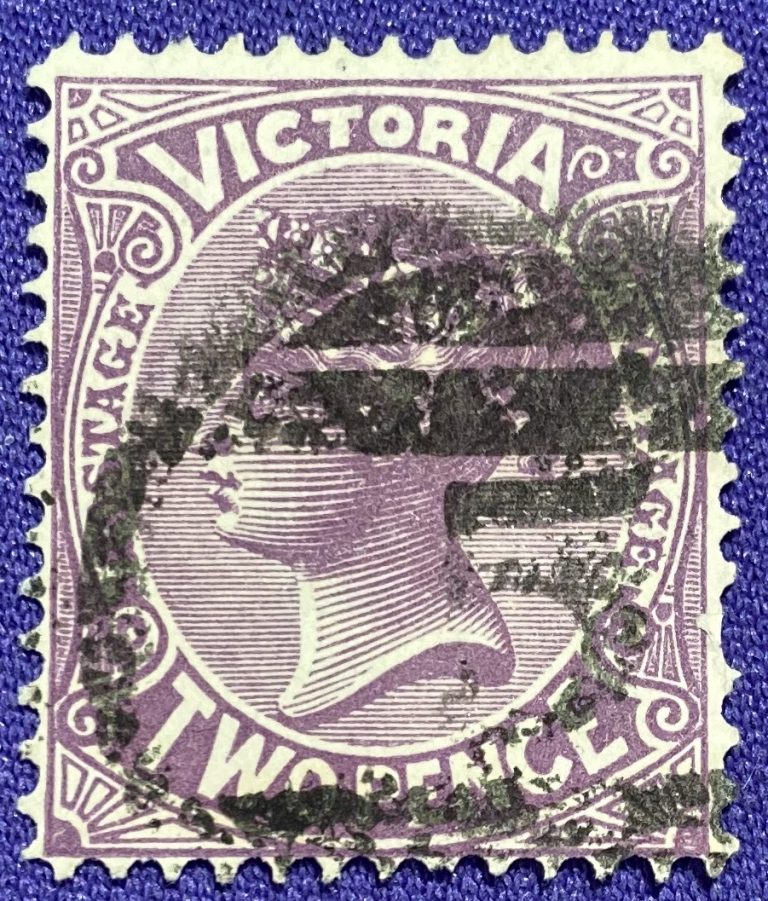 1373:: Stamps, Victoria, AUSTRALIA, 1901-1902. violet two pence, Queen ...
