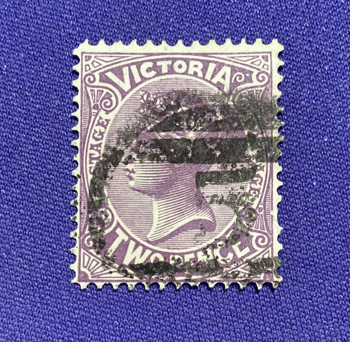 1373:: Stamps, Victoria, AUSTRALIA, 1901-1902. violet two pence, Queen ...